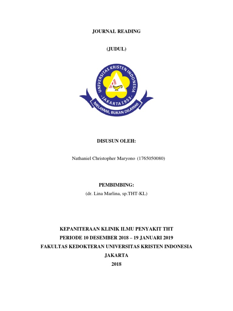 Bacaan Jurnal THT Klinis | PDF