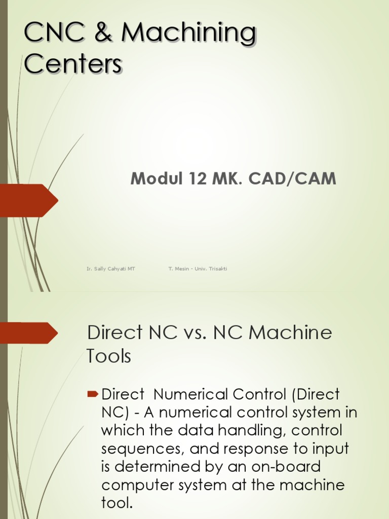 CNC & Machining Centers: Modul 12 MK. CAD/CAM | PDF | Numerical Control ...