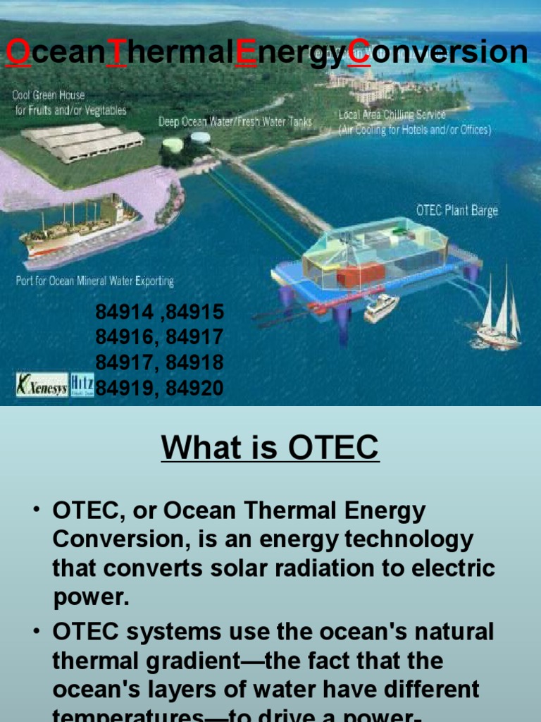 Harnessing the Ocean's Thermal Gradient: An Overview of Ocean Thermal ...
