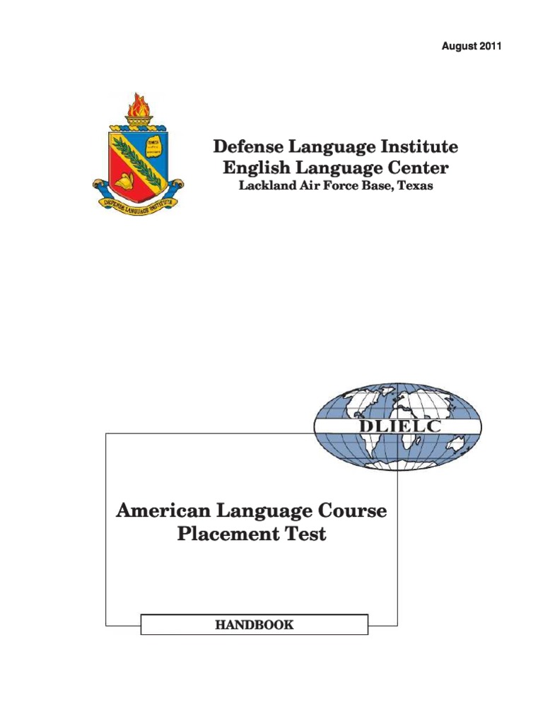 ALCPT Handbook for Test Administration | PDF | Compact Cassette | Test ...