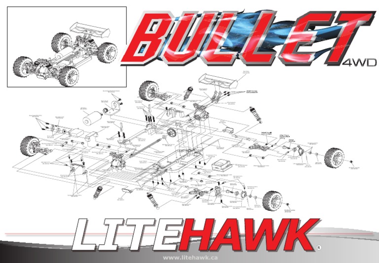Litehawk Bullet Exploded View | PDF | Steering | Axle