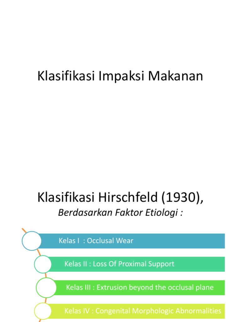 Klasifikasi Impaksi Makanan | PDF