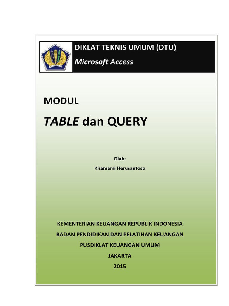 03 Modul Tabel and Query PDF | PDF
