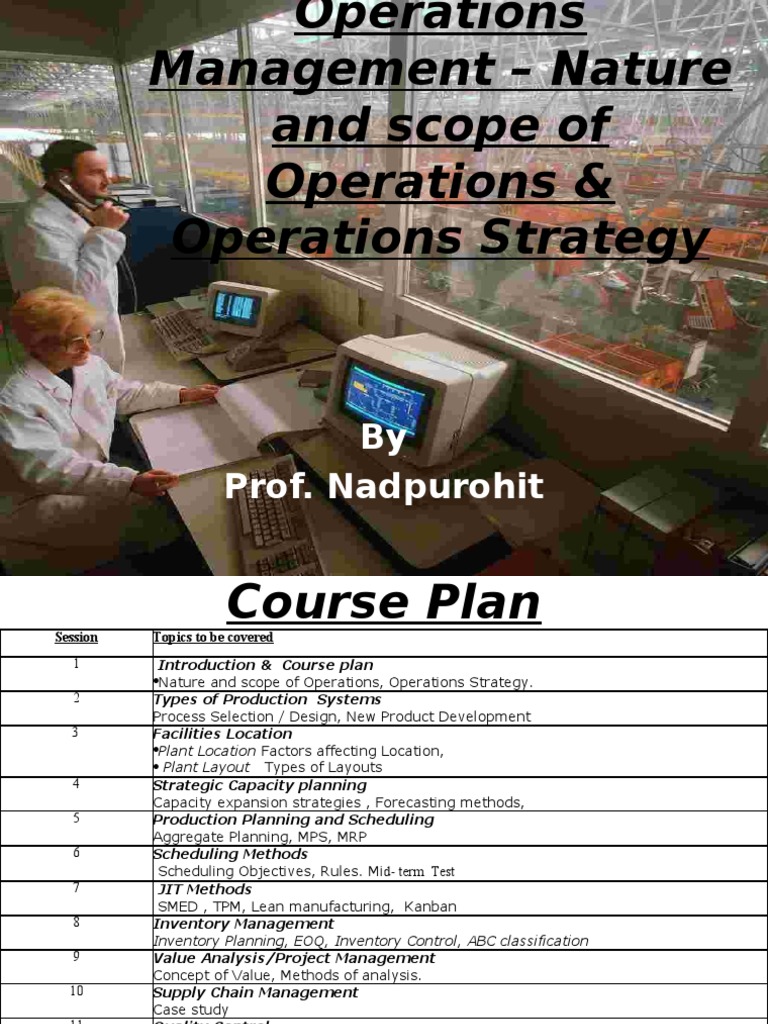 Operations Management: Nature & Scope | PDF | Operations Management ...