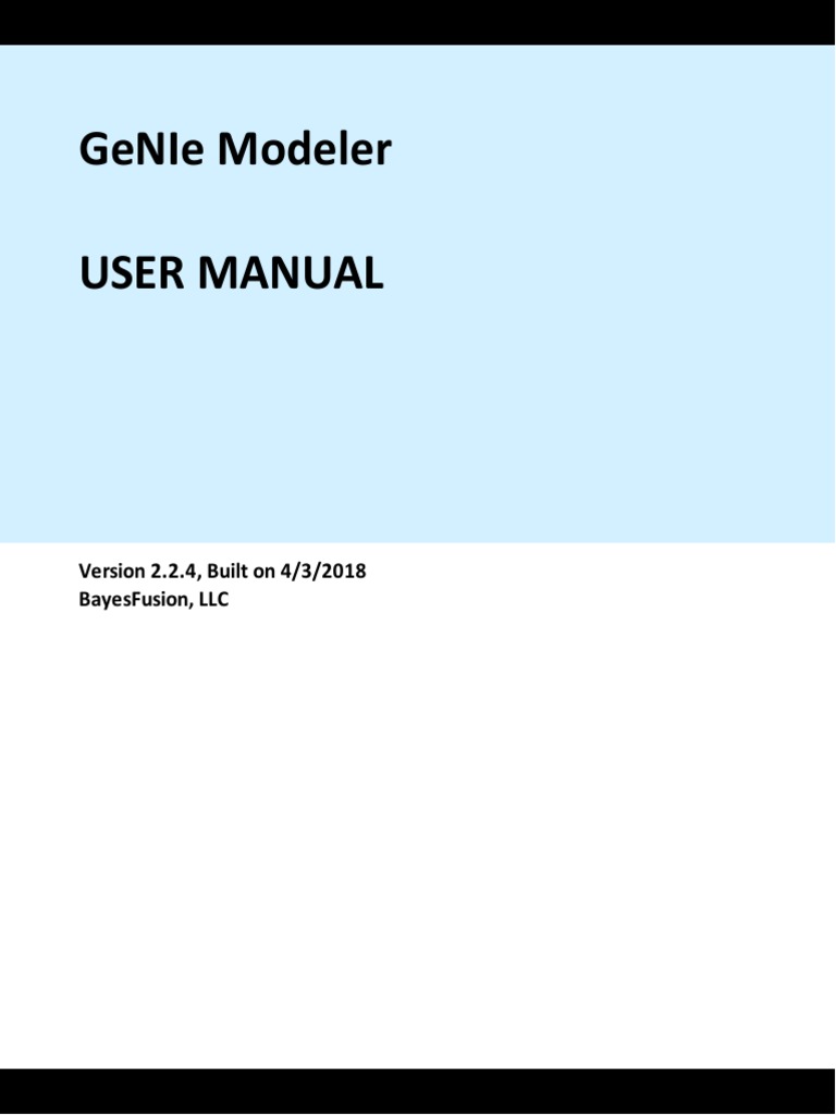 Genie Manual Pdf Bayesian Network Double Click