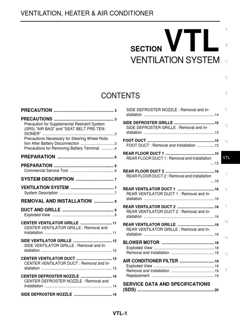 VTL - Ventilation System | PDF | Airbag | Seat Belt