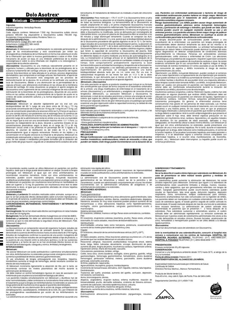 345038b Dolo Asotrex Capsulas Prospecto | Descargar gratis PDF | Droga ...