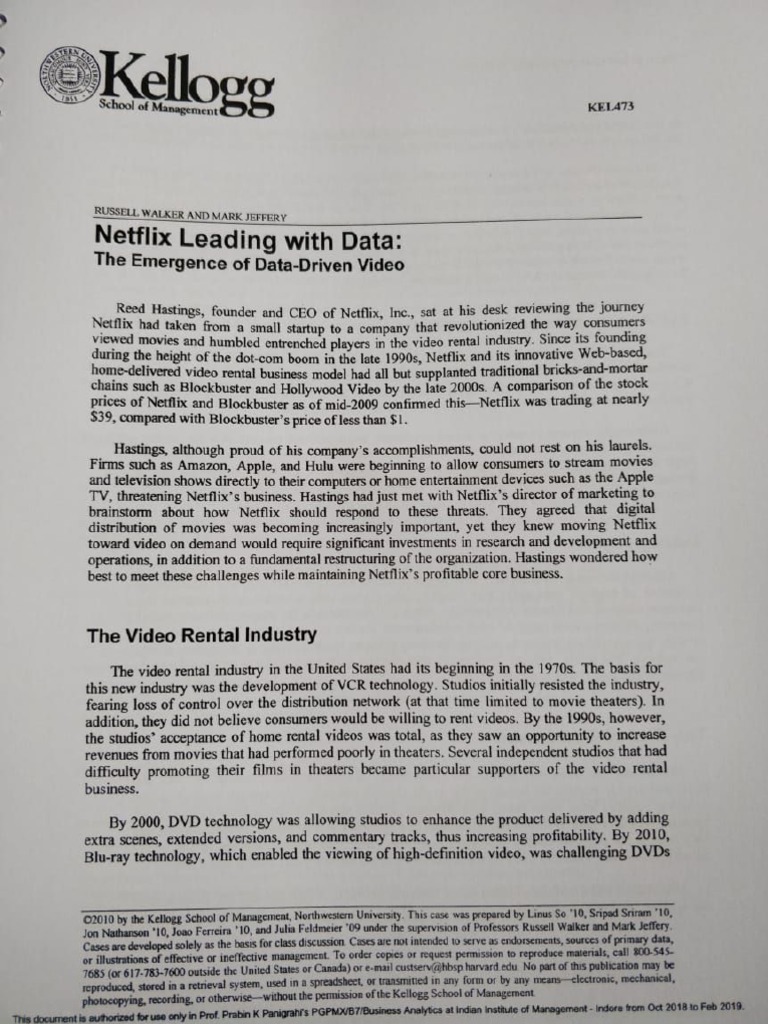 Netflix Case Study | PDF