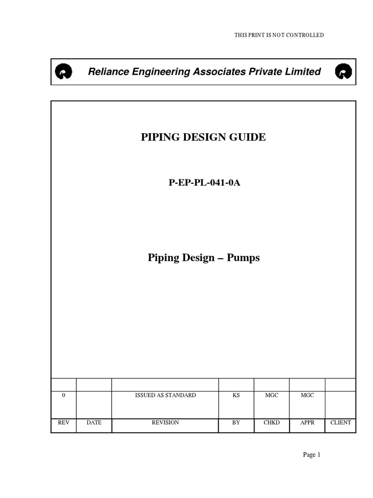 Pump Piping Layout | PDF | Pump | Continuum Mechanics