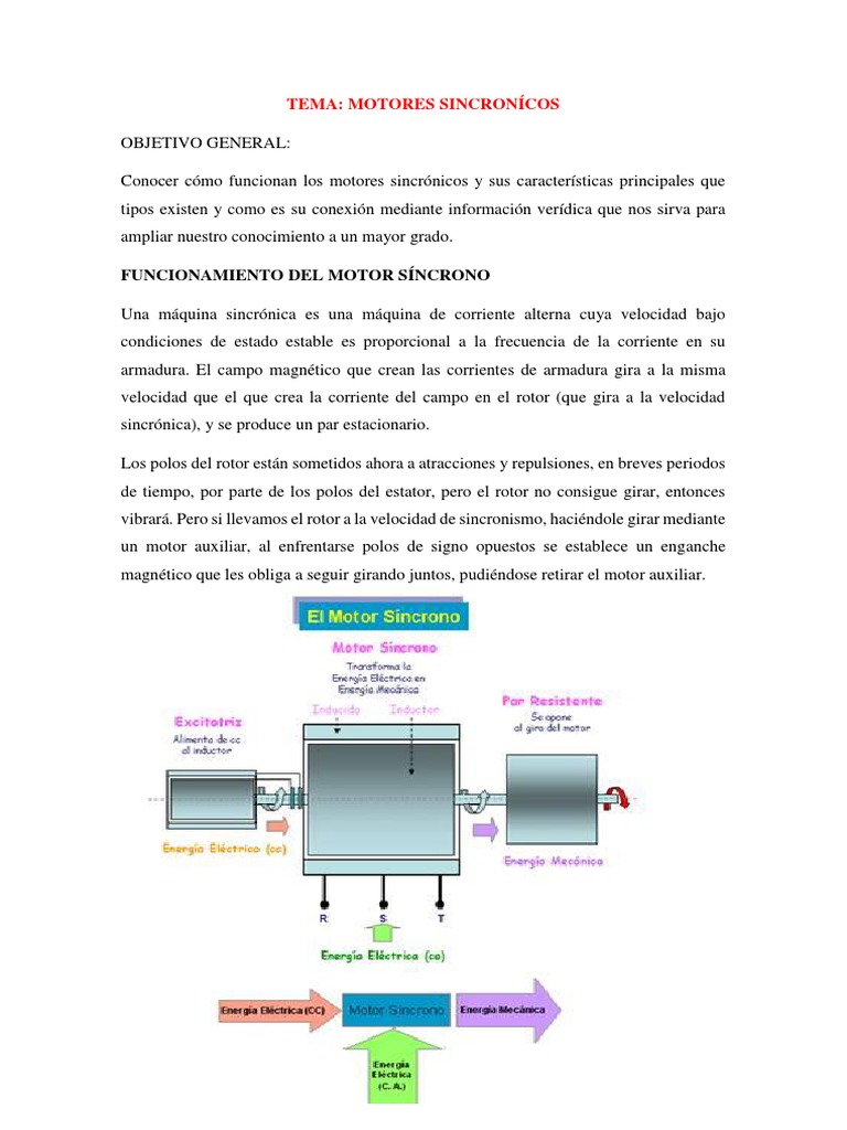 Motores Sincronicos | PDF | Motor eléctrico | Inductor