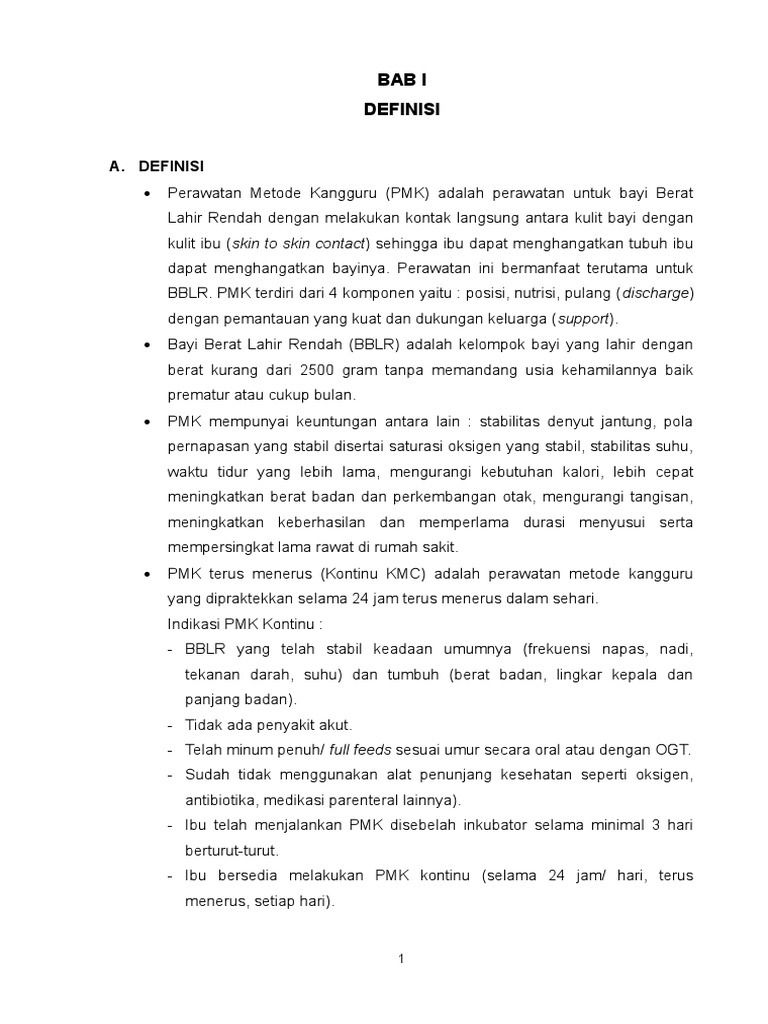 Panduan KMC Dan BBLR | PDF | Pengembangan Diri | Kesehatan Holistik