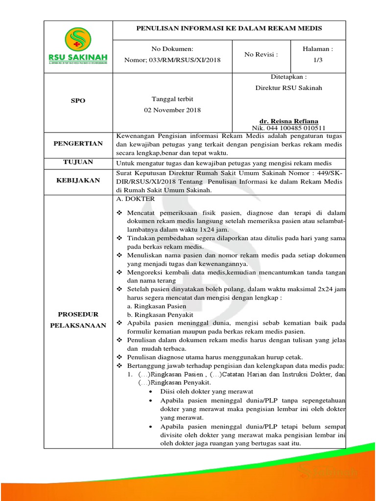 Spo Rekam Medis - Perumperindo.co.id