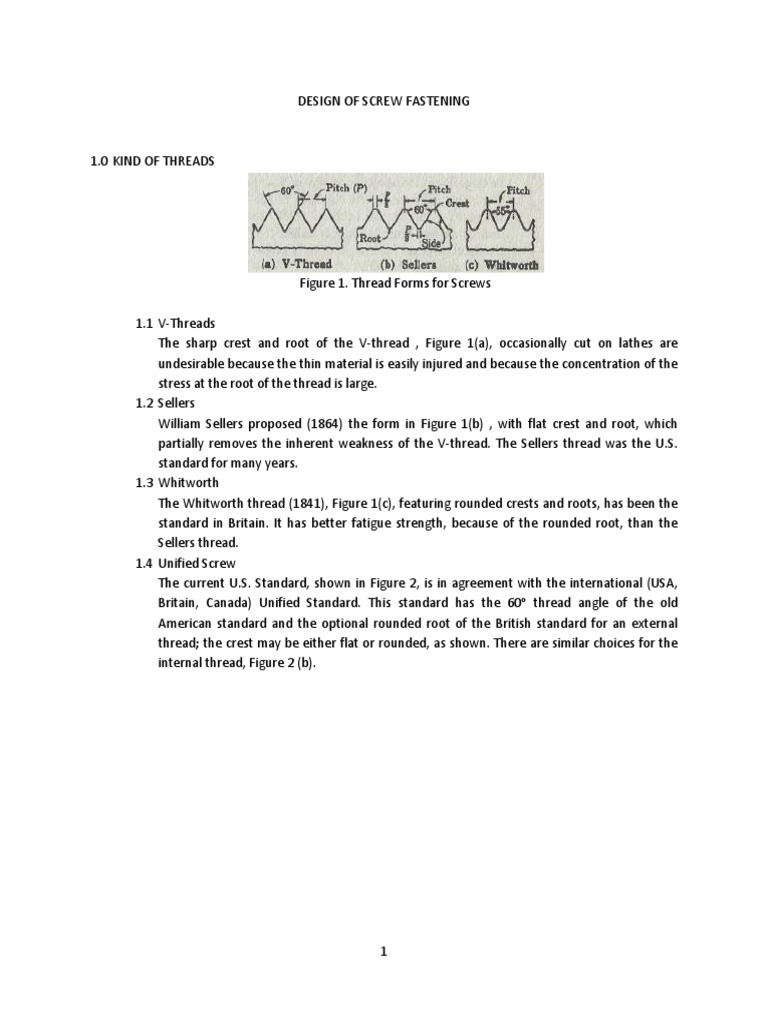Screw Fastening Design and Types | PDF | Screw | Nut (Hardware)