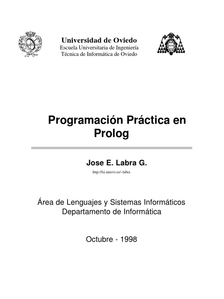 Prolog | PDF | Lógica de primer orden | Lenguaje de programación