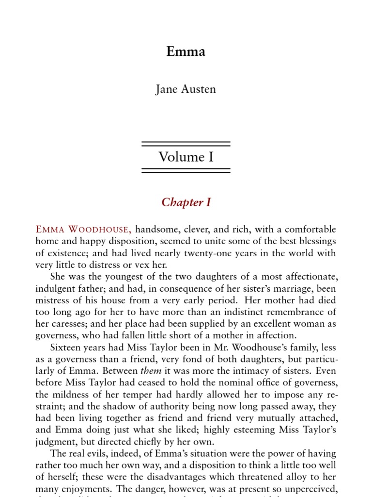 Jane Austen, Emma | PDF | Poetry