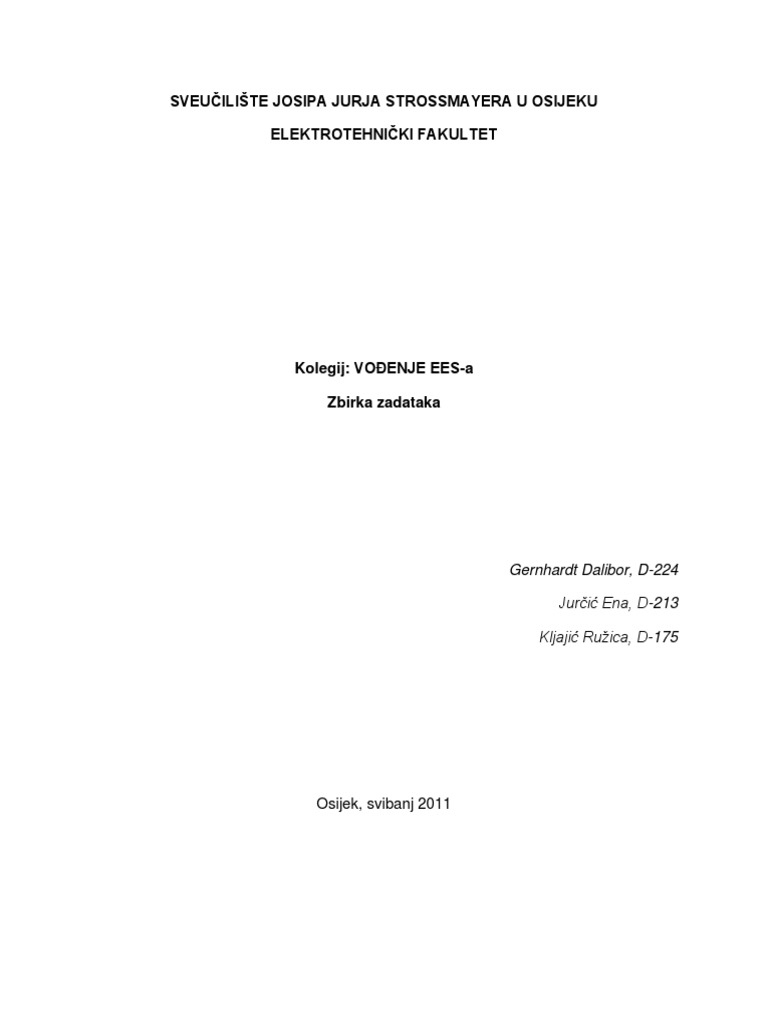 ETF Osjek - Vodenje EES-a - Zbirka PDF | PDF