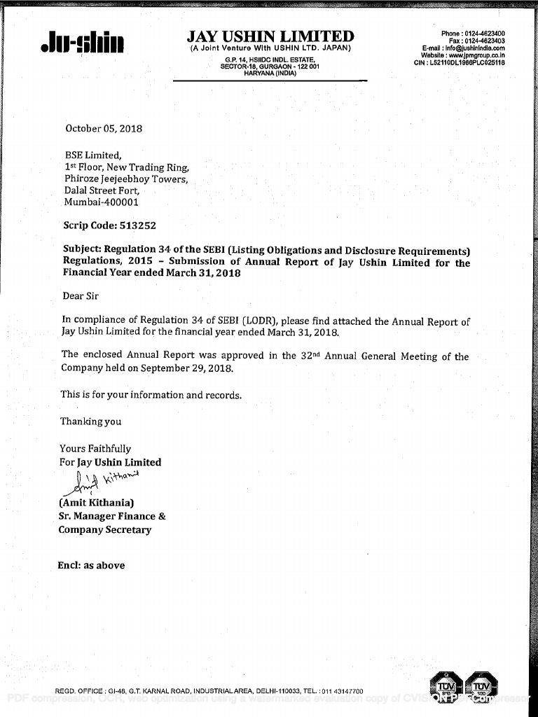 Jay Ushin 2018 | PDF | Internal Control | Internal Audit