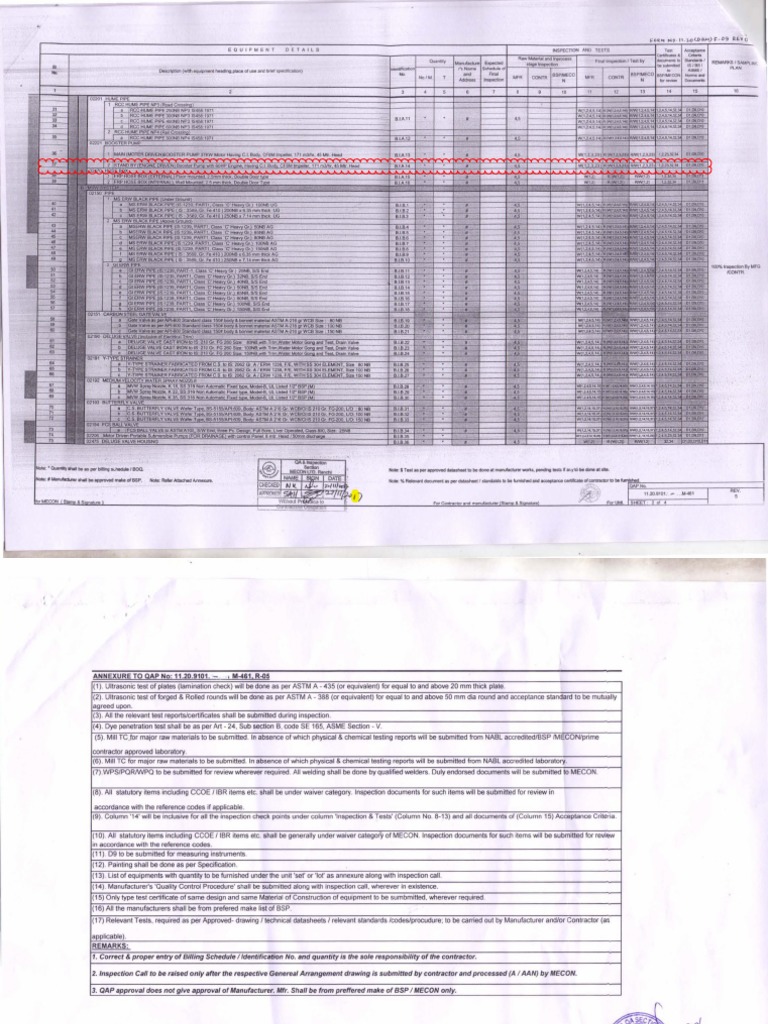 QAP | PDF | Specification (Technical Standard) | Engineering