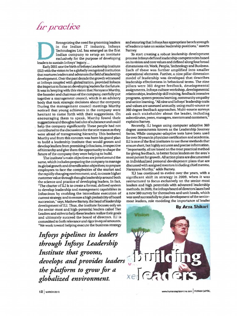 Infosys Leadership Development Strategies PDF | Download Free PDF ...