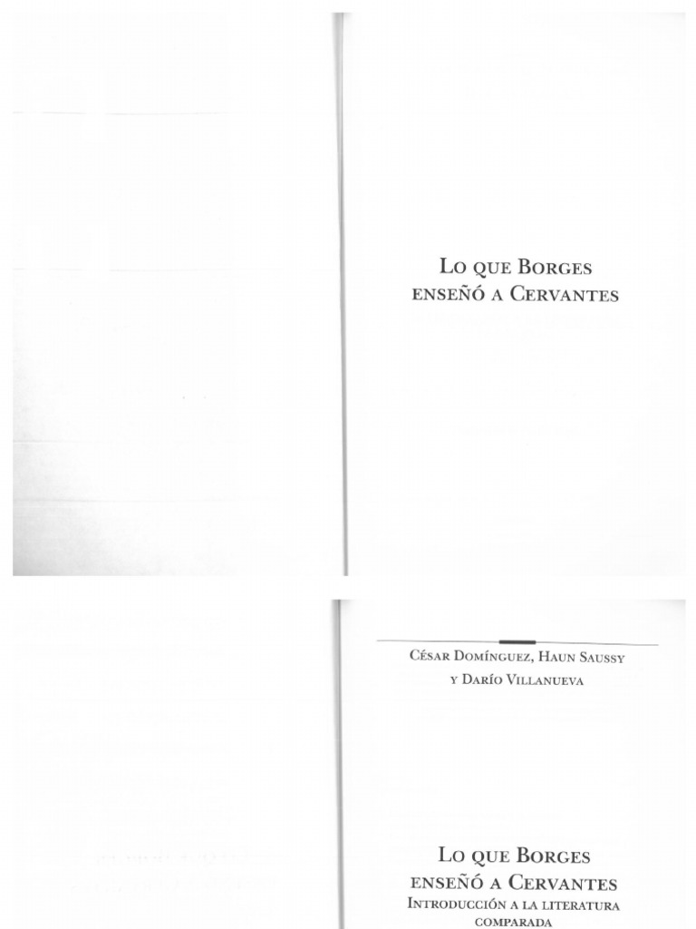 Lo Que Borges Enseñó A Cervantes PDF | PDF