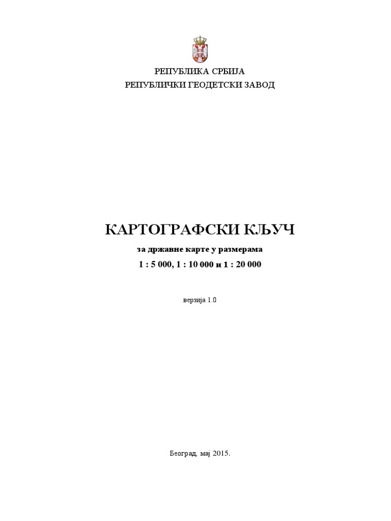 Kartografski Kljuc 2015 | PDF