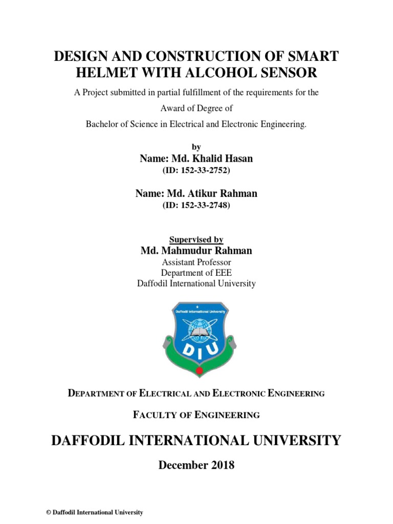 Smart Helmet With Alcohol Sensor | PDF | Diode | Rectifier