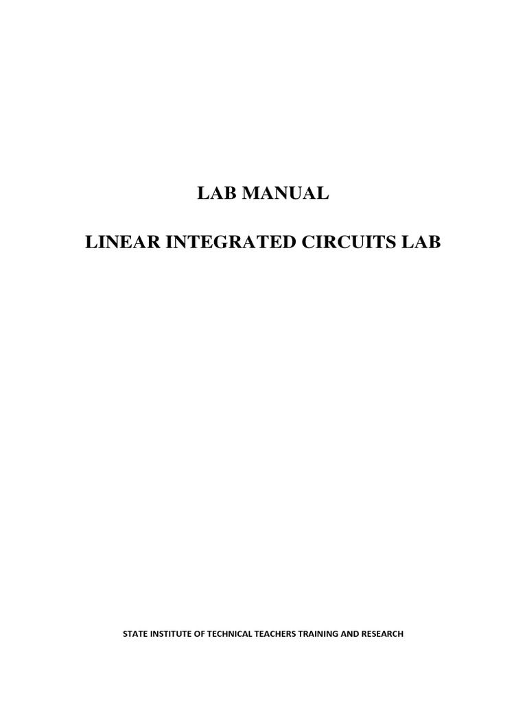 LIC Manual 2 | PDF | Operational Amplifier | Amplifier