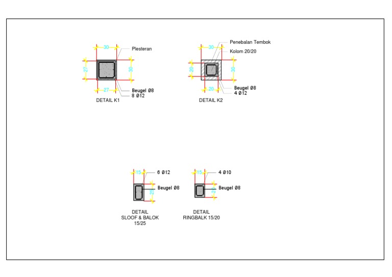 Detail Ringbalk and Beton Specifications | PDF