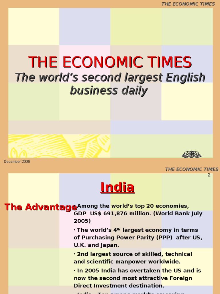 Economic Times December 2006 Overview | PDF | Newspaper Circulation ...