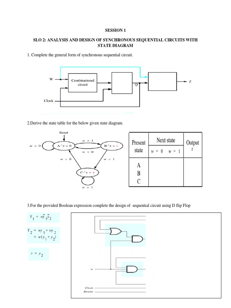 Session 1 Slo 2: Analysis and Design of Synchronous Sequential Circuits ...