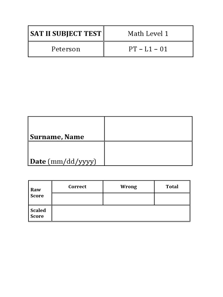 Petersons ML1 - 1 PDF | PDF | Area | Volume