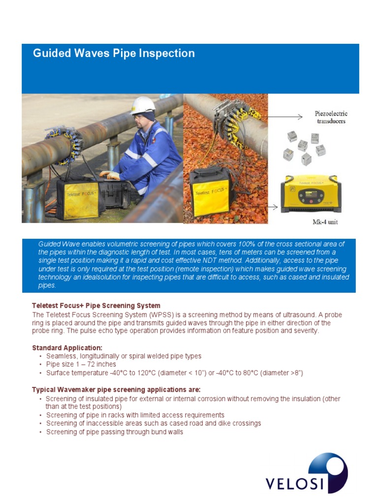 Guided Waves Pipe Inspection: Teletest Focus+ Pipe Screening System ...