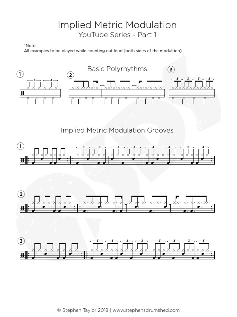 Implied Metric Modulation - Part 1 | PDF | Elements Of Music | Music Theory