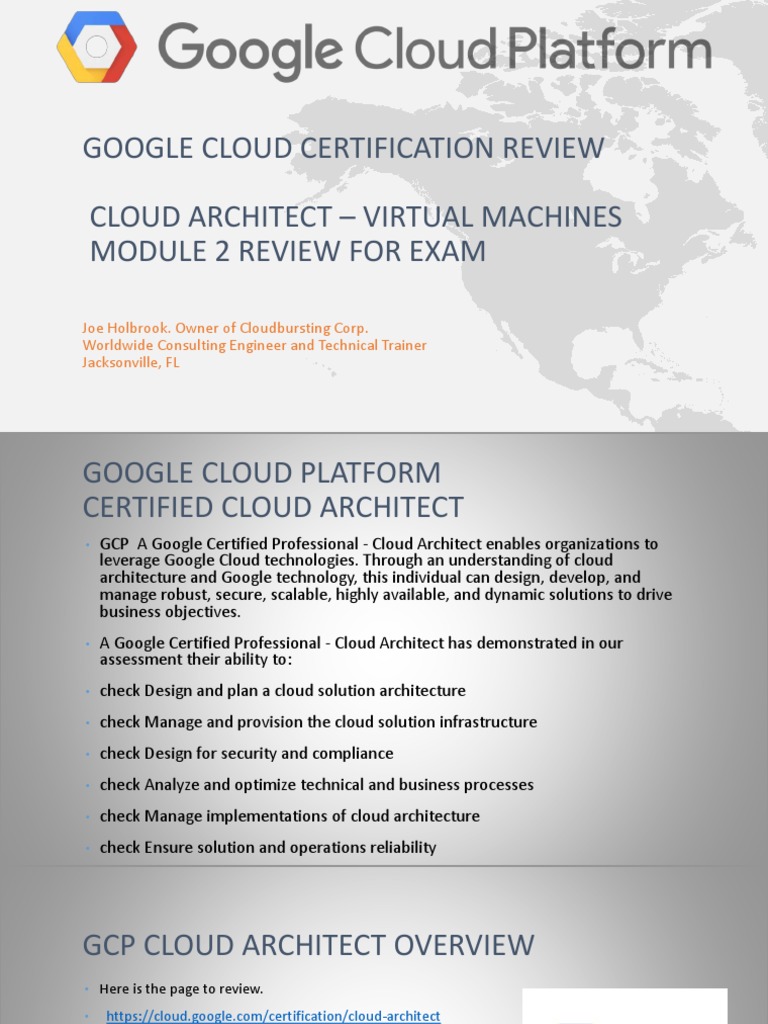 Google Cloud Certification Review Cloud Architect - Virtual Machines Module 2 Review For Exam ...