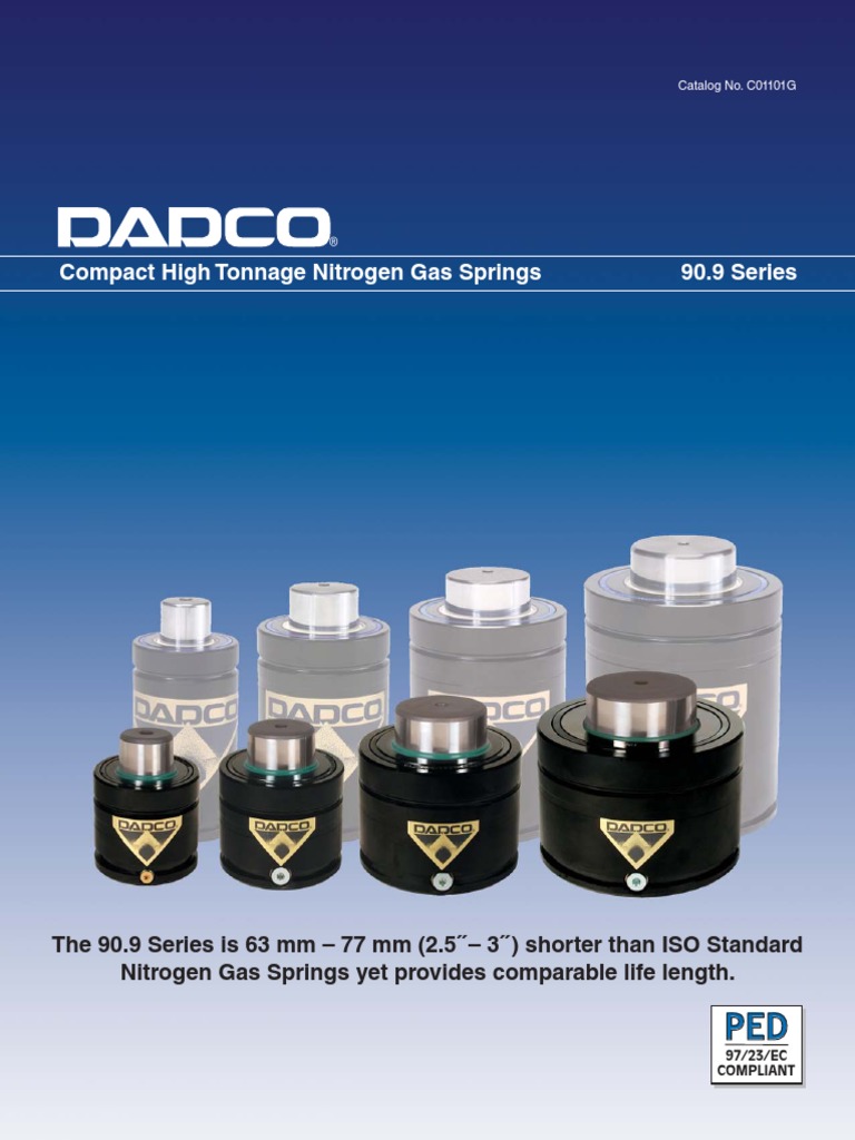 PED PED: Compact High Tonnage Nitrogen Gas Springs 90.9 Series | PDF ...