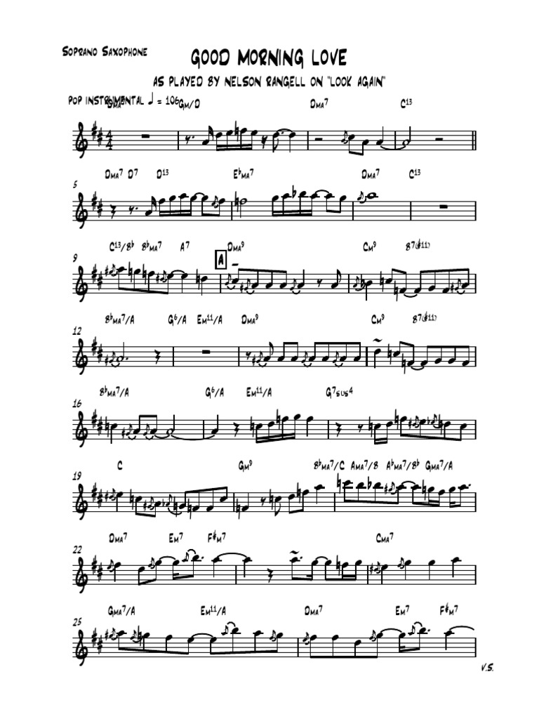 Nelson Rangell Good Morning Love SOP PDF | PDF | Saxophone | Woodwind ...