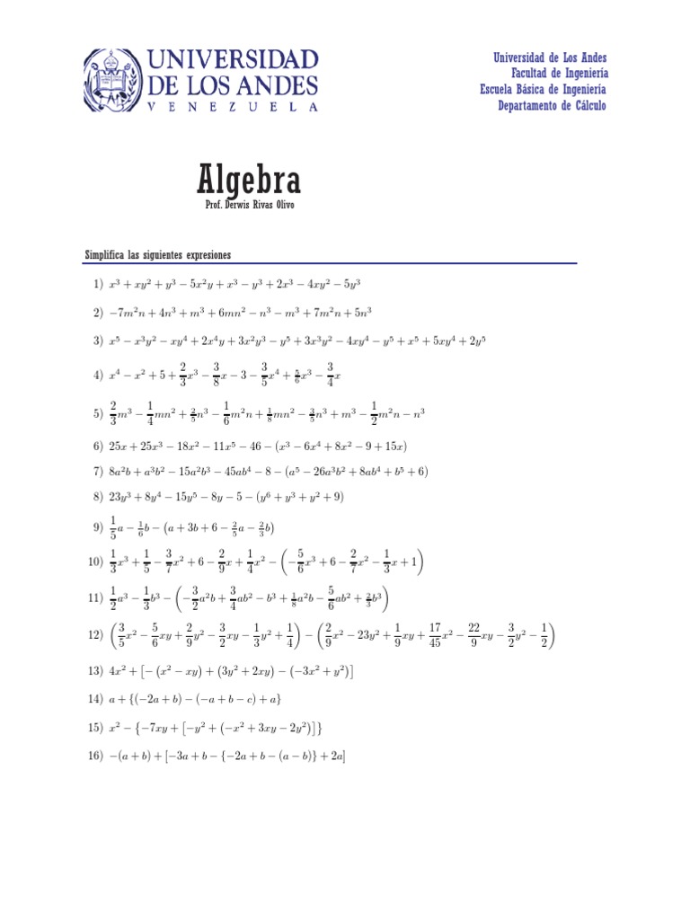 Algebra | PDF