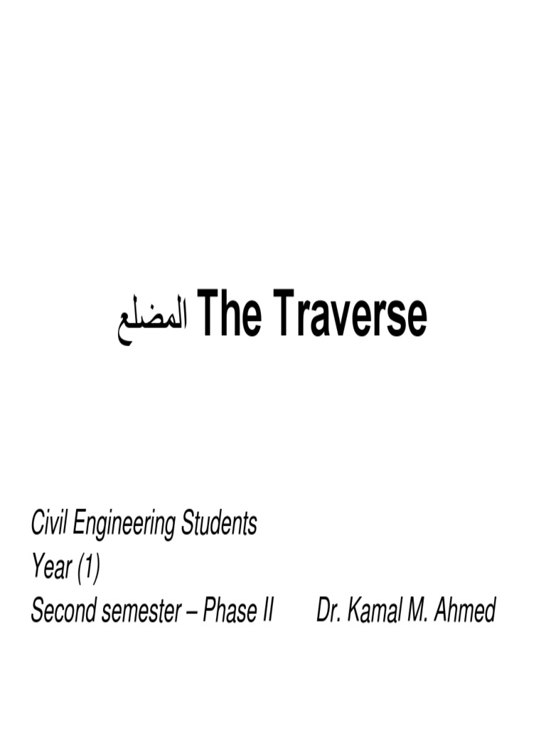 Traverse Error and Correction PDF | PDF | Surveying | Angle