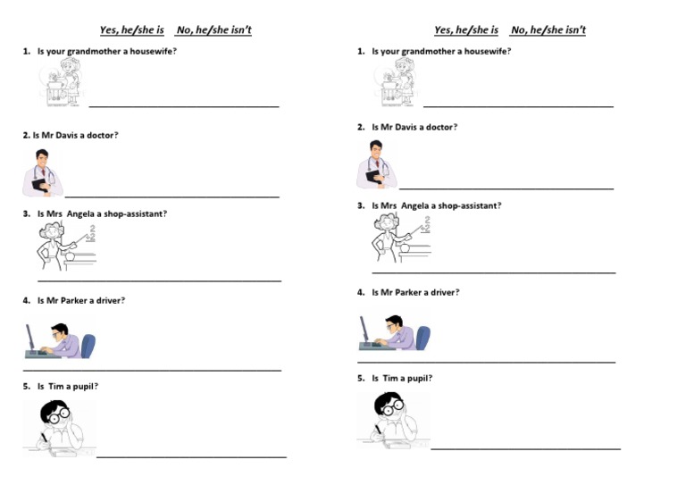 Is He, She Worksheet | PDF