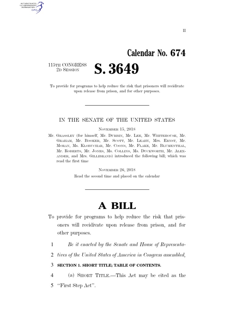 First Step Act | PDF | Solitary Confinement | Prisoner