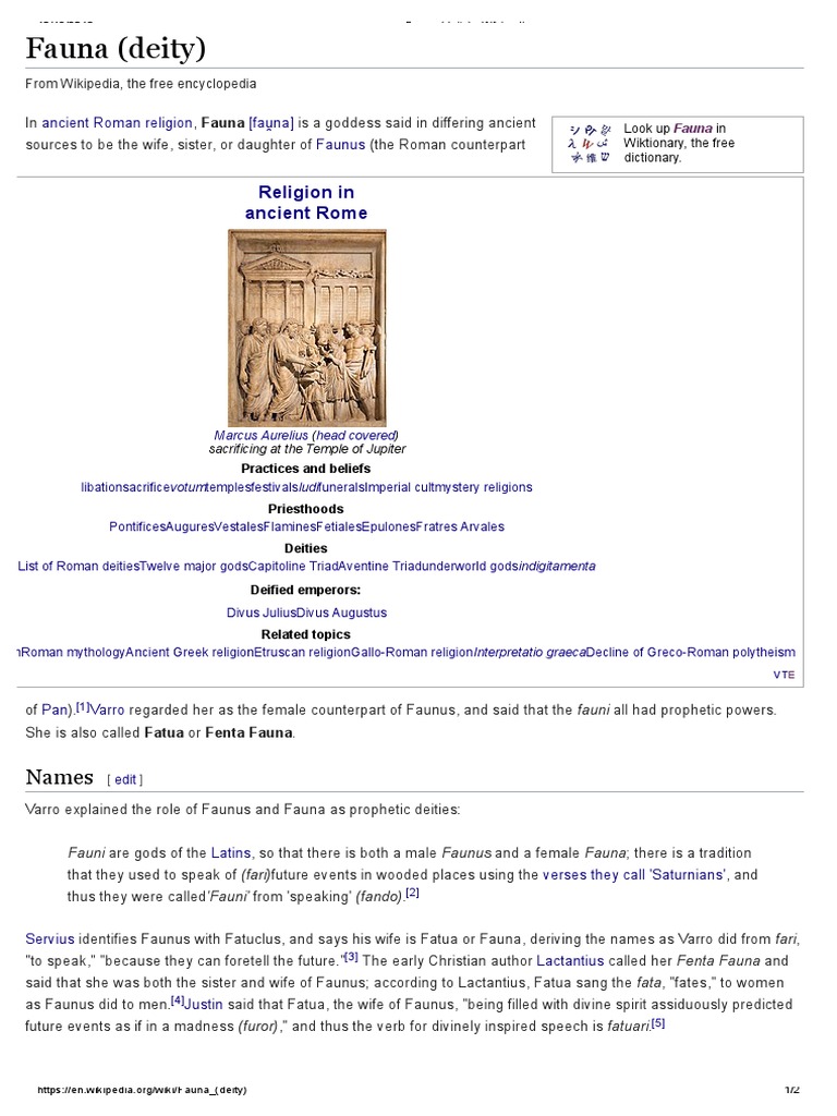 Fauna (Deity) - Wikipedia | PDF | Polytheism | Classical Antiquity