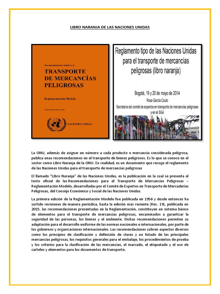 Libro Naranja de Las Naciones Unidas | PDF | Naciones Unidas | Relaciones internacionales
