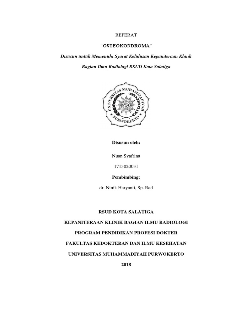 Refrat Osteokondroma Nuan Edit | PDF