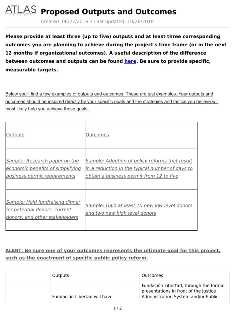 Proposed Outputs and Outcomes-95585068 | PDF | Psychological Concepts ...