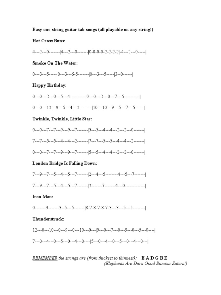 Easy One String Guitar | PDF