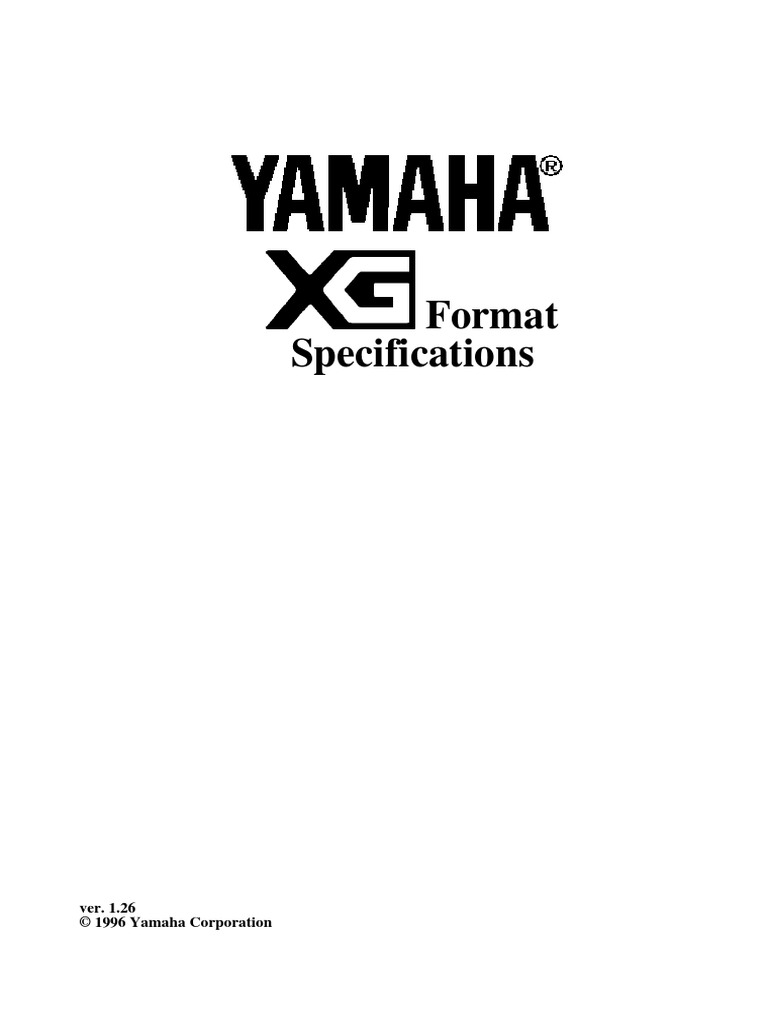 Yamaha XG Especificaciones | PDF | Equalization (Audio) | Synthesizer