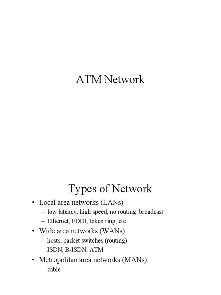 ATM Slides | PDF | Asynchronous Transfer Mode | Computer Network