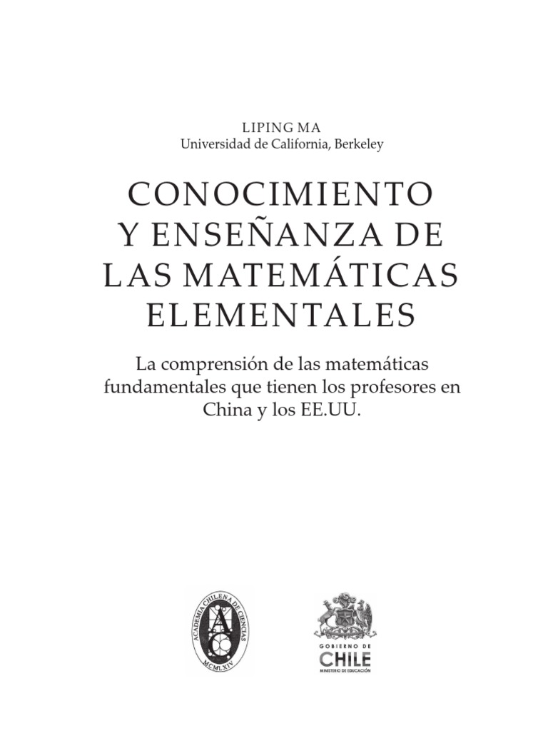 Liping+Ma+ Cap.3 PDF | PDF | Aprendizaje | Multiplicación