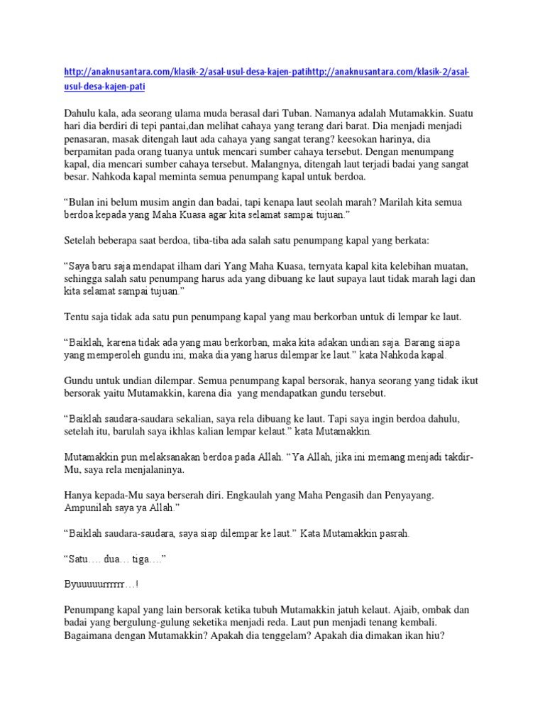 KH. Ahmad Mutamakkin Kajen | PDF