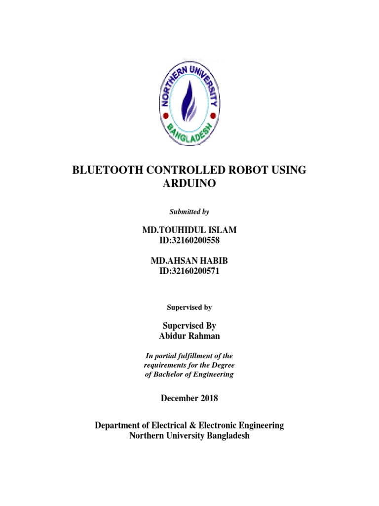 Bluetooth Controlled Robot Using Arduino Pdf Bluetooth Android